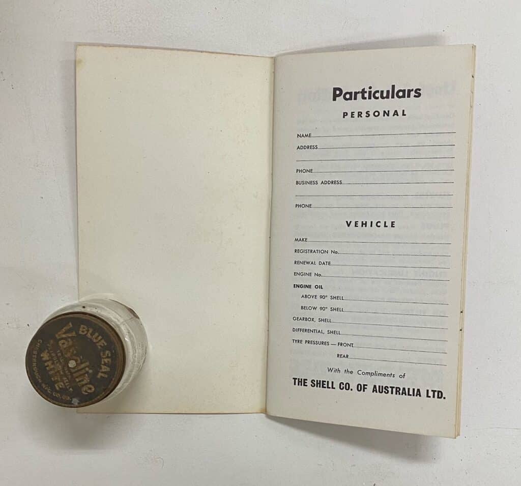 Vintage unused SHELL Driver's Log Book | Fusspots at Inglewood