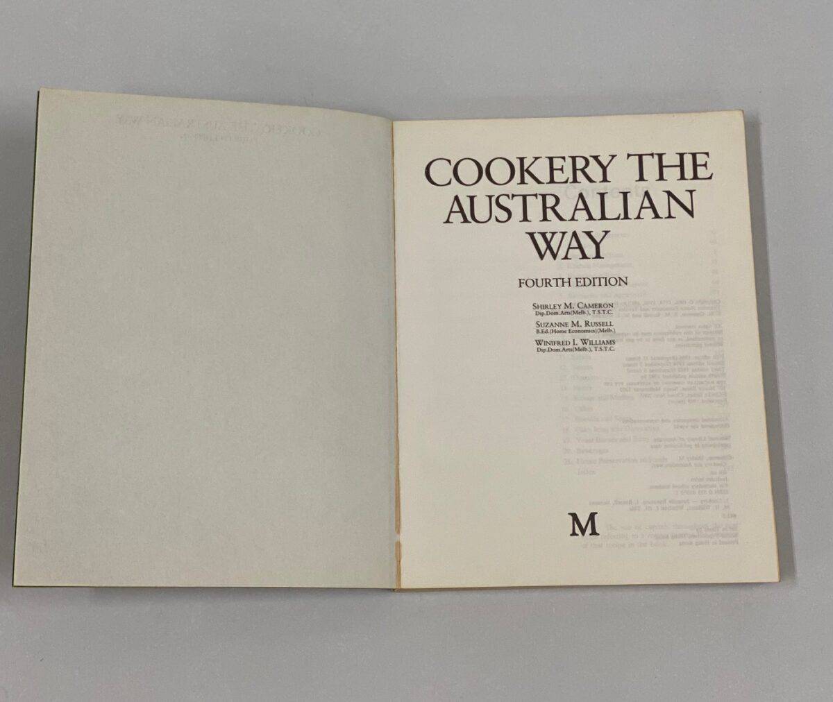 Cookery The Australian Way Fourth Edition 1987 | Fusspots at Inglewood