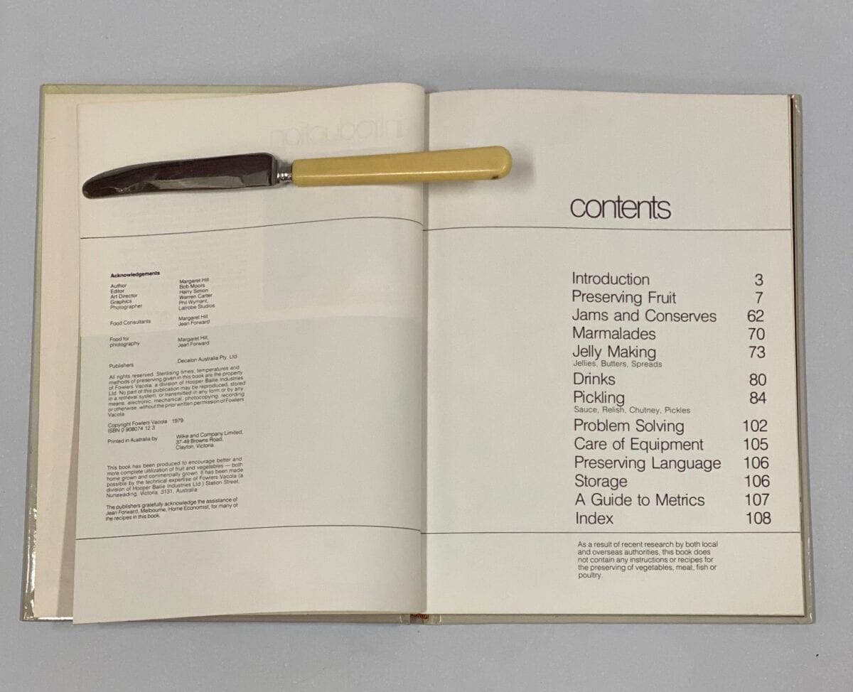 Fowlers Vacola Australian Preserving HB 1979 | Fusspots at Inglewood