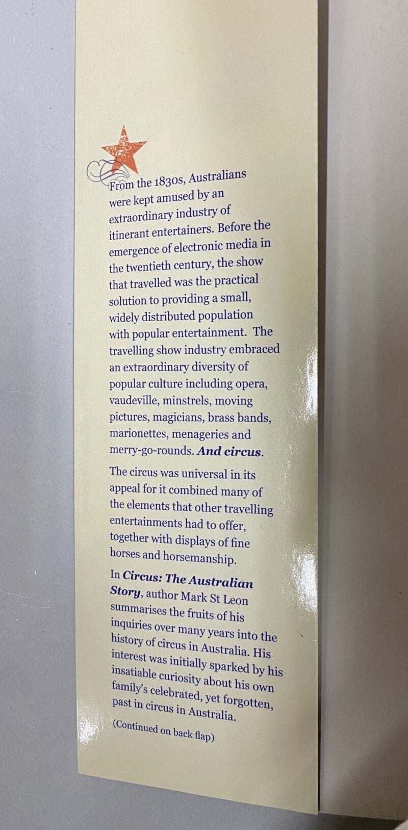 CIRCUS The Australian Story, Mark St Leon, PB 2011 | Fusspots at Inglewood