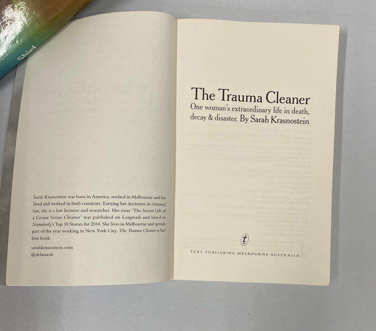 The Trauma Cleaner, Sarah Krasnostein, PB 2019 | Fusspots at Inglewood